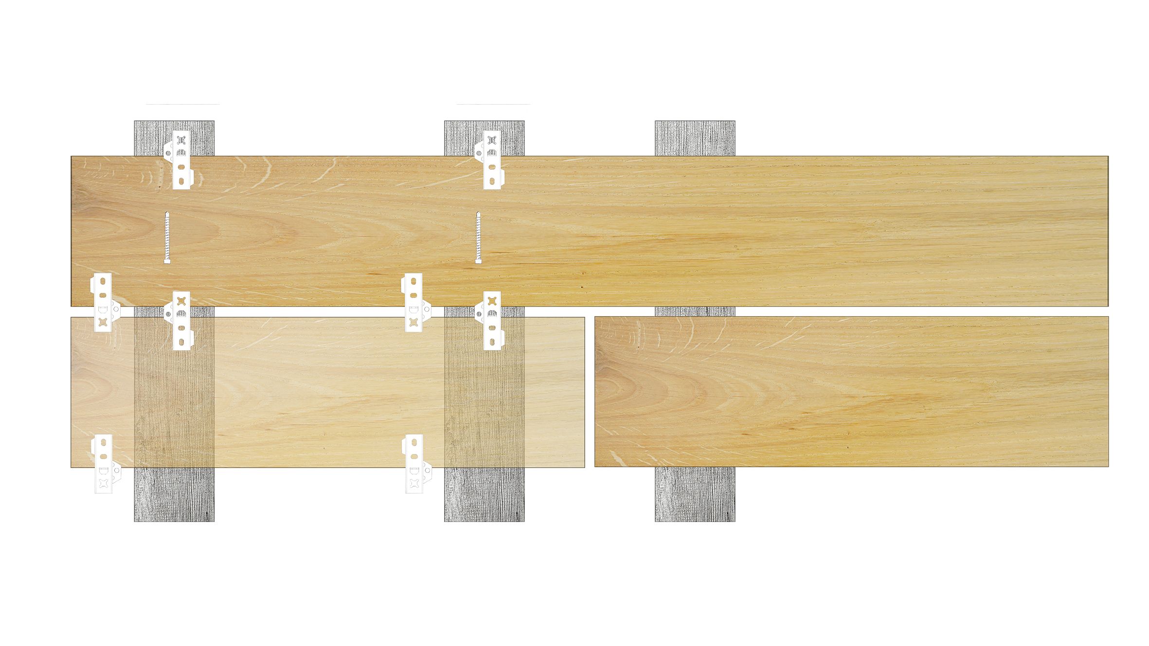 Steigerwaldholz - DILA2 Terrassenverbinder verdeckte Befestigung